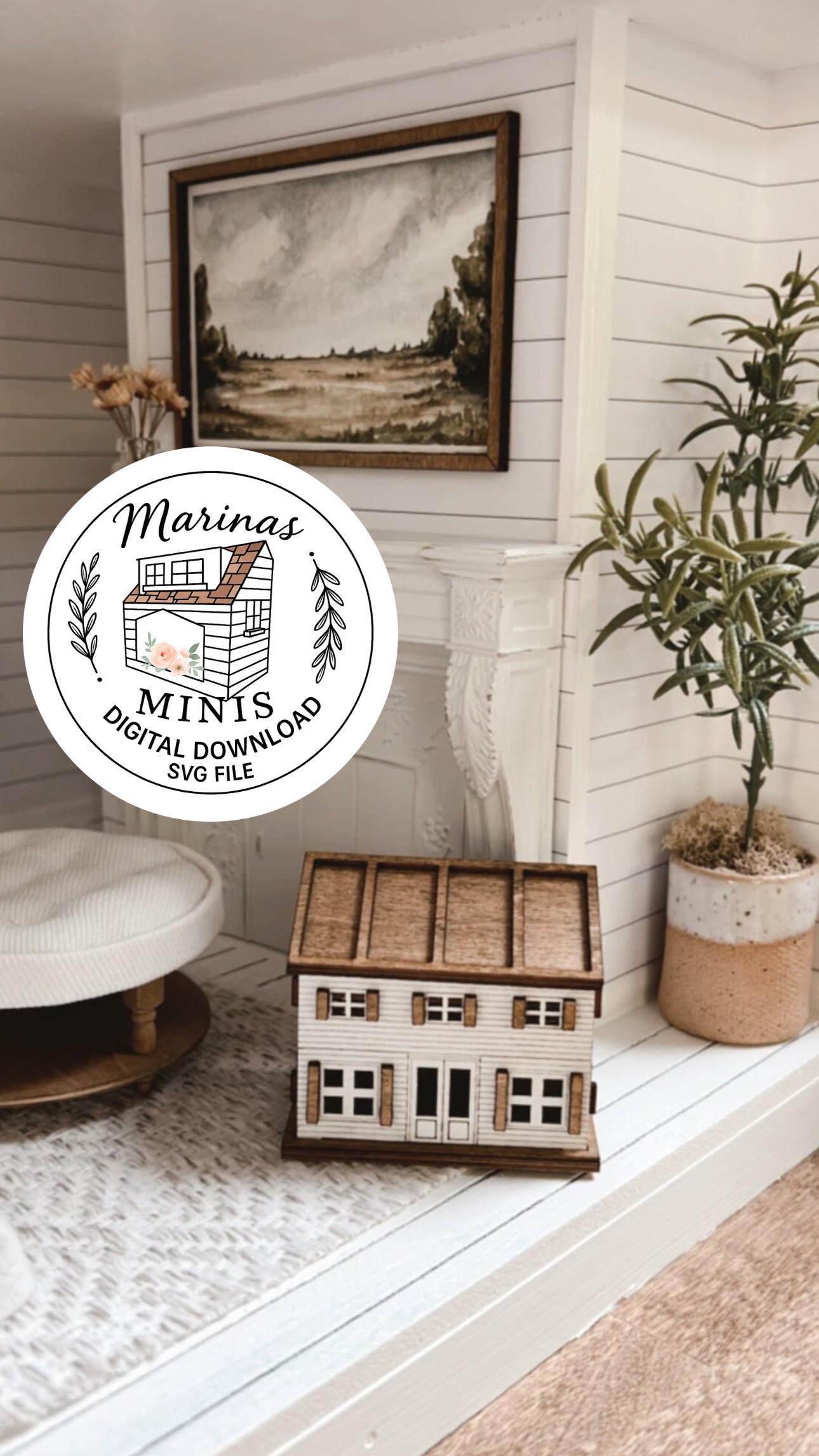 Tiny Farmhouse Kit SVG, Dollhouse Furniture, Farm Charm Digital Files ...