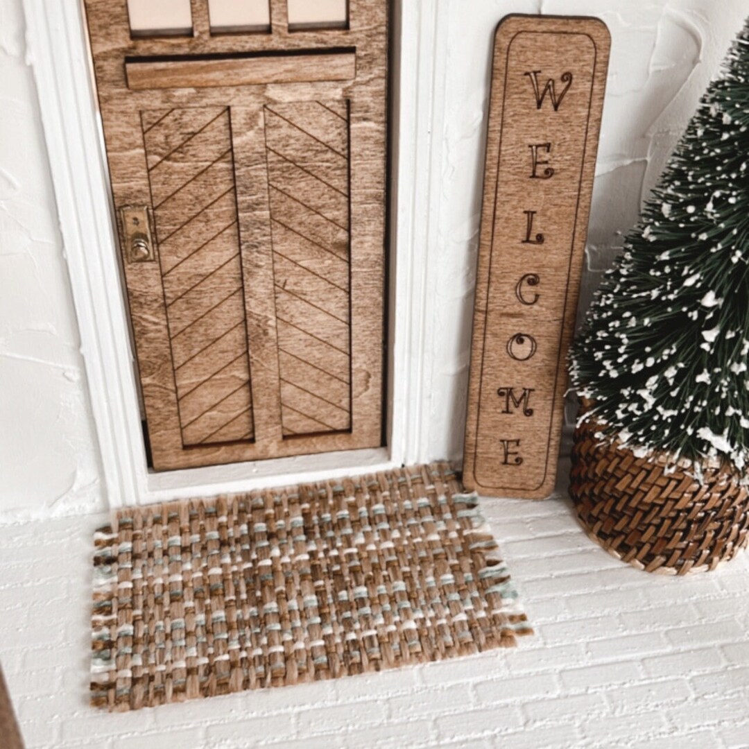 SALE! Dollhouse Miniatures Door Mat, Door Rug, Welcome Mat, Dollhouse ...