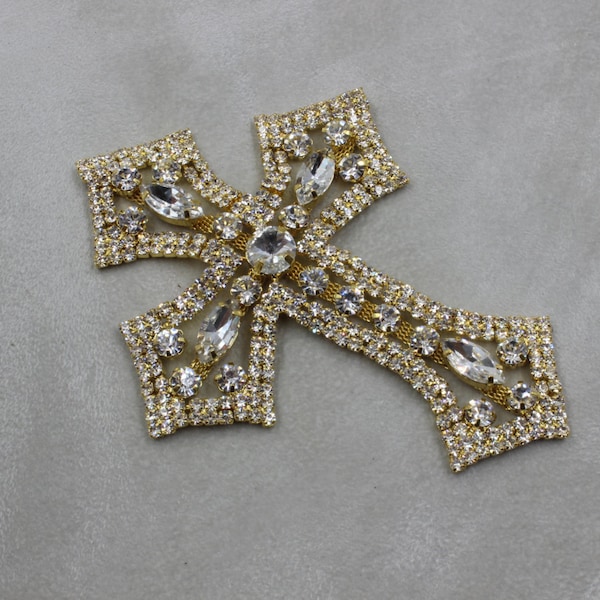 Rhinestone Cross Transfer - Etsy