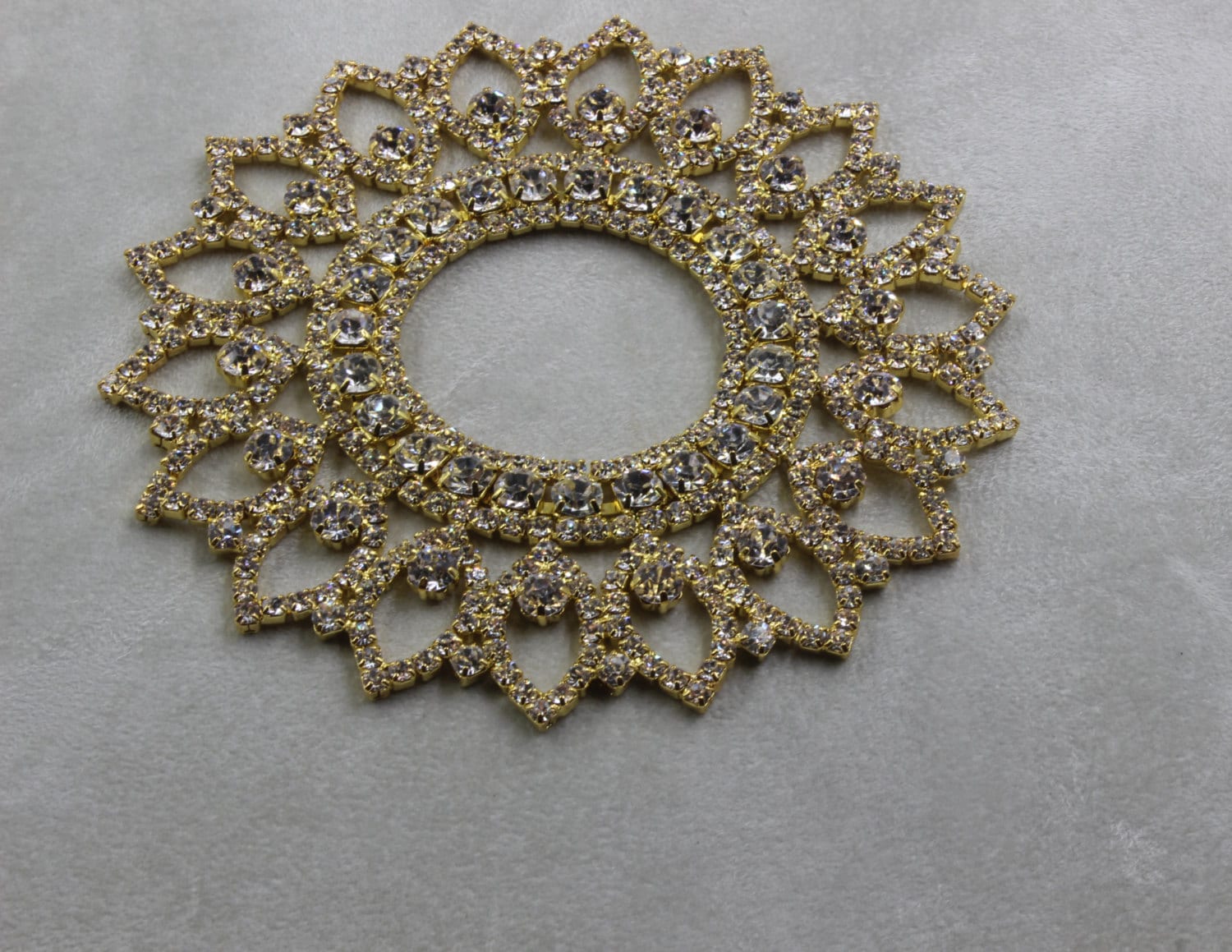 Circle Trim Applique Bridal Applique Silver Rhinestones - Etsy