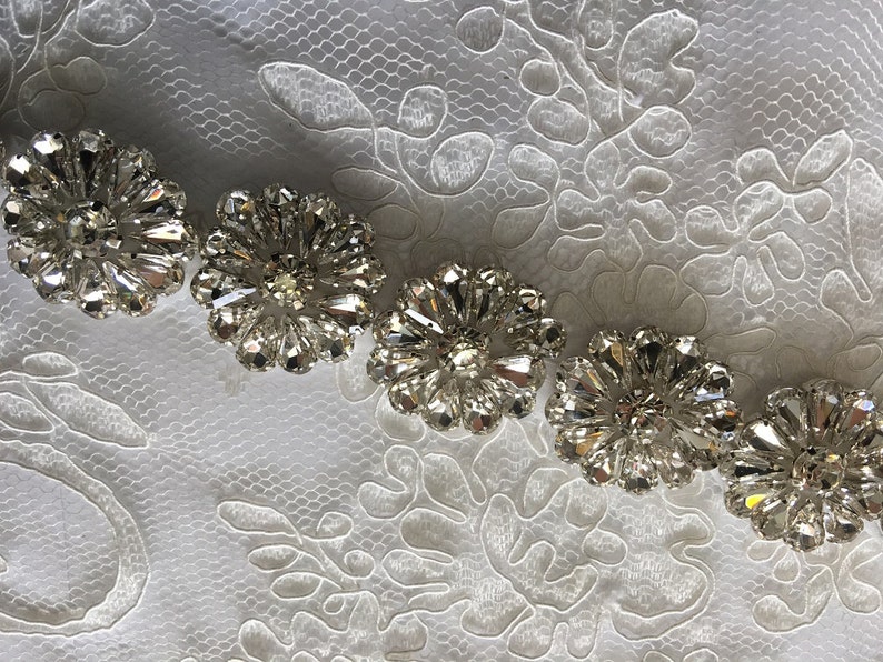 Rhinestone Bridal Applique Bridal Trim DIY - Etsy