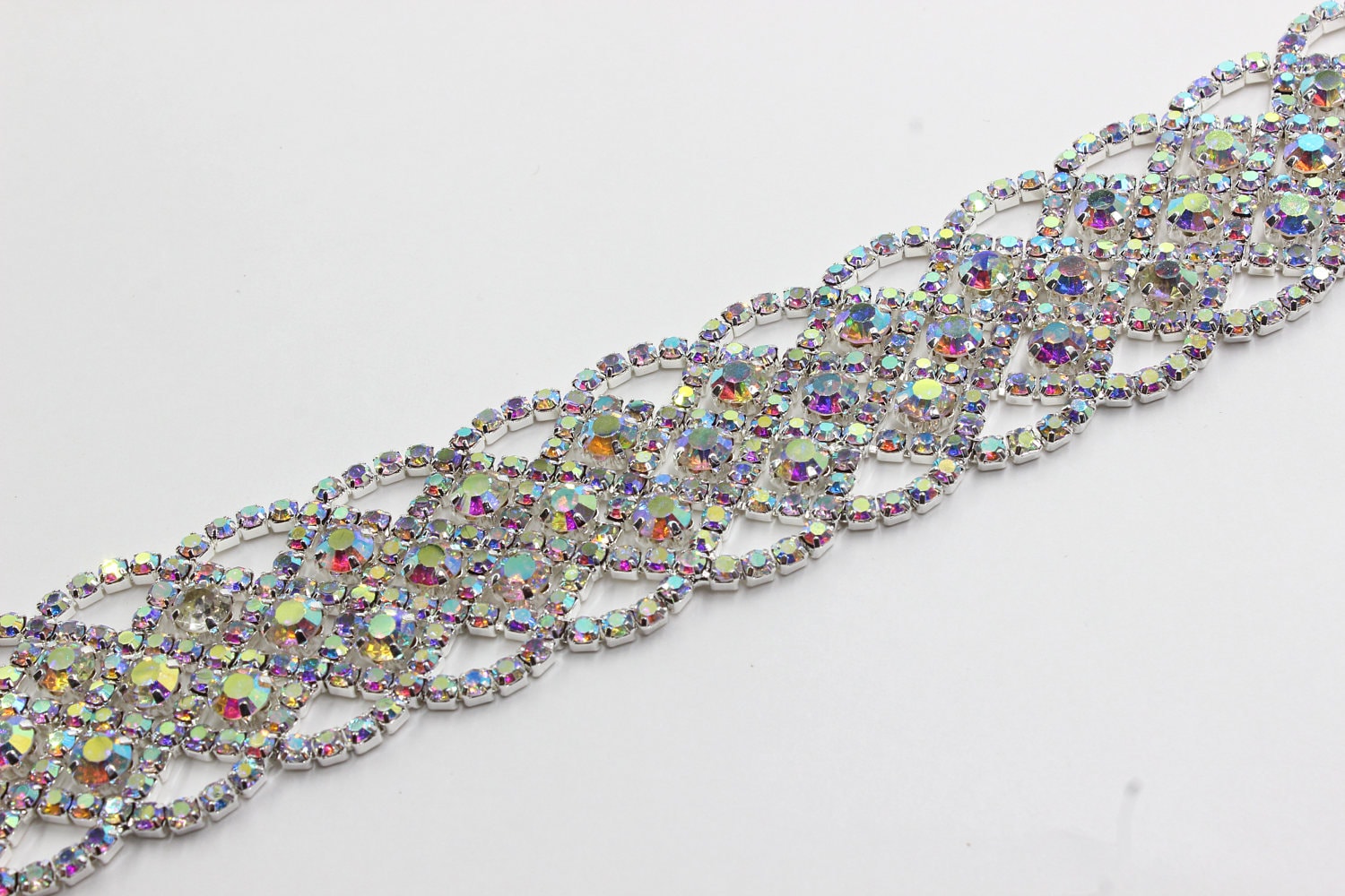 One Yard Silver Applique Trim Bridal Applique Silver Trim - Etsy Australia