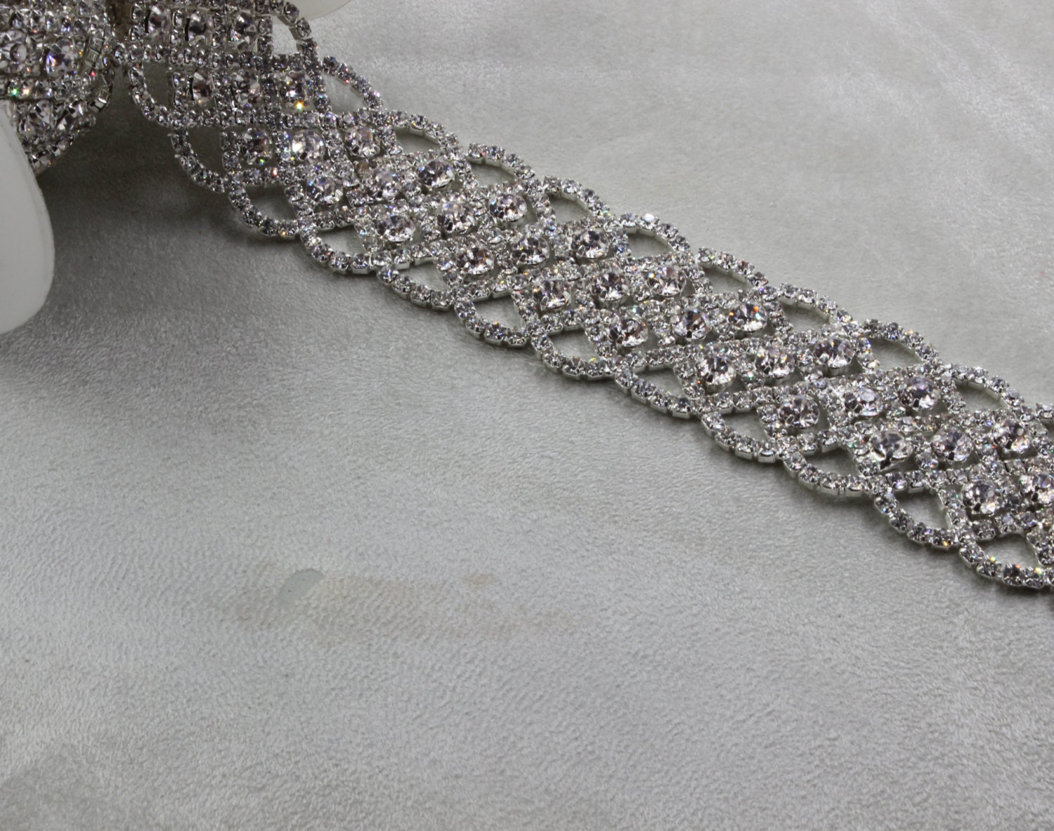 One Yard Silver Applique Trim Bridal Applique Silver Trim - Etsy