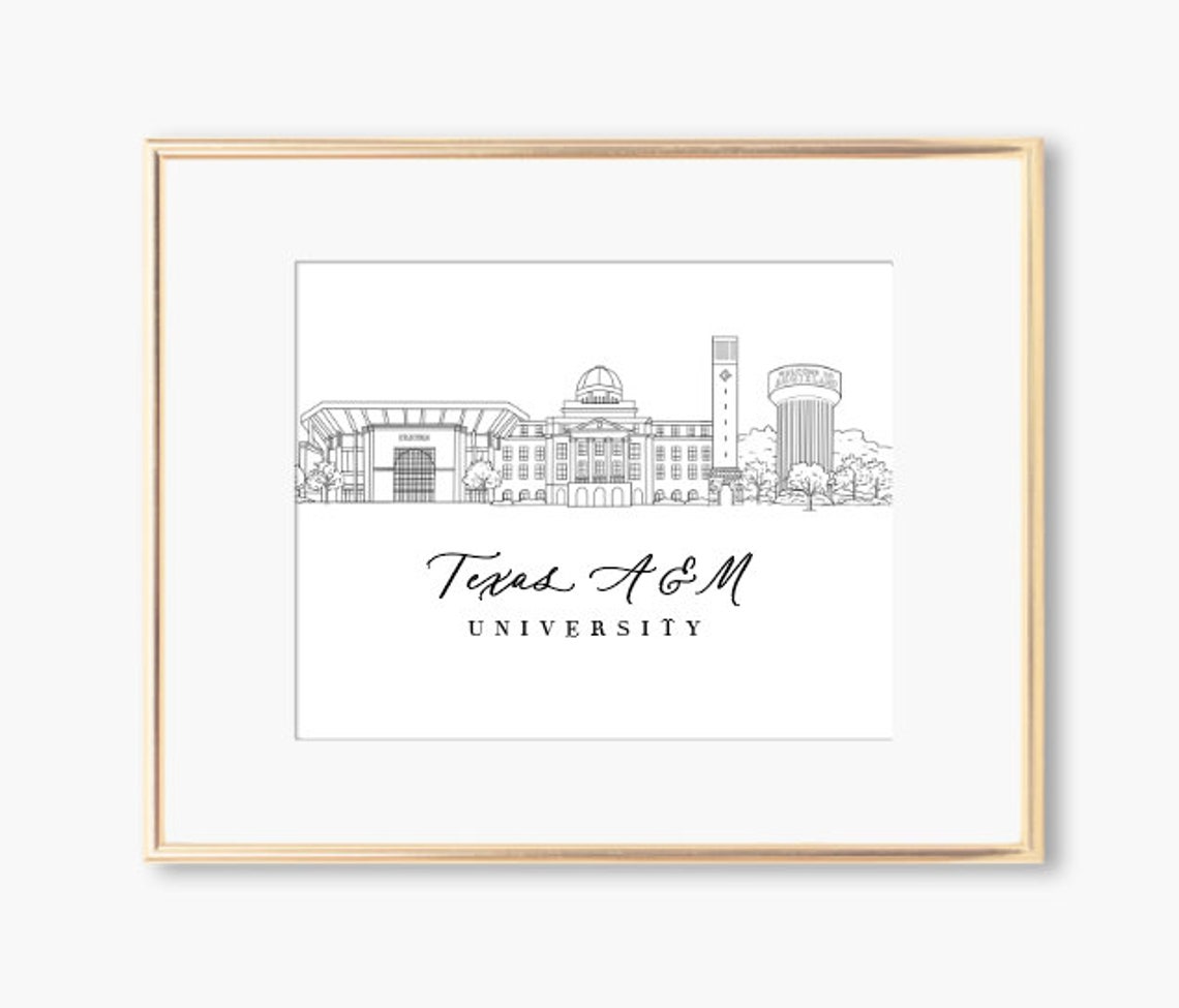 Custom University Illustration | Custom College Drawing | Graduation ...
