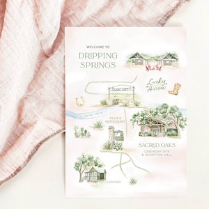 Camp Lucy Wedding Map | Dripping Springs | Customizable Map ...