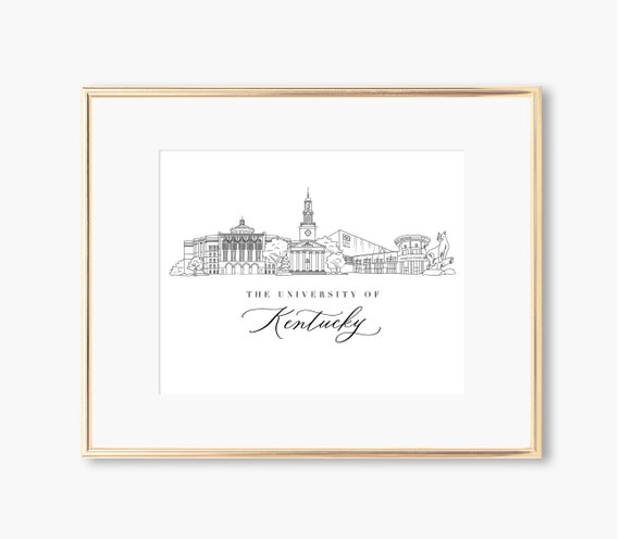 The University of Kentucky Art Print KU Drawing Graduation | Etsy