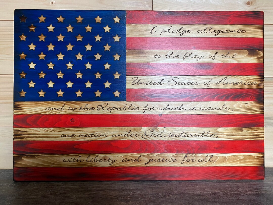 Pledge of Allegiance Flag - Etsy