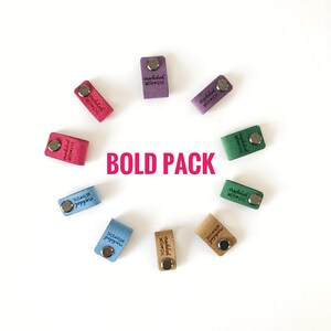10 Crocheted With Love Ultrasuede Labels // Tags for Knitting and ...