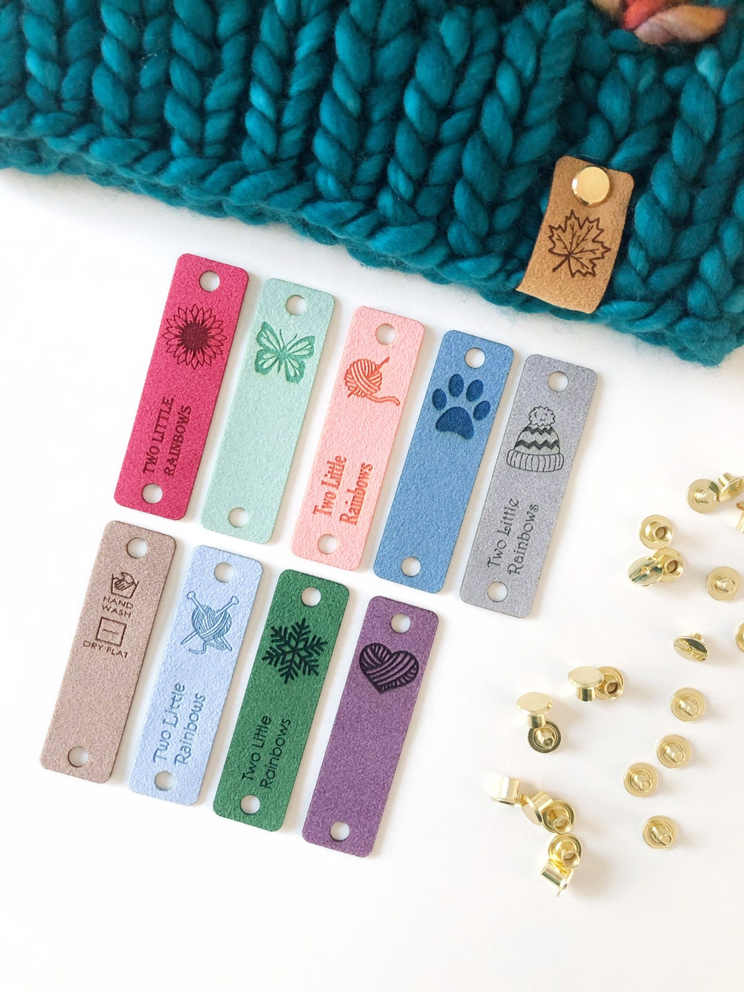 Custom Ultrasuede Labels and Tags for Knitting and Crochet Projects ...