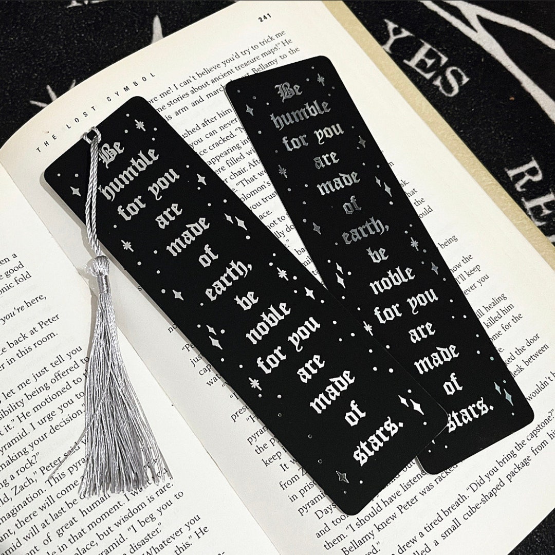 Be Humble Quote Silver Foiled Bookmark | Illustrated | Celestial ...