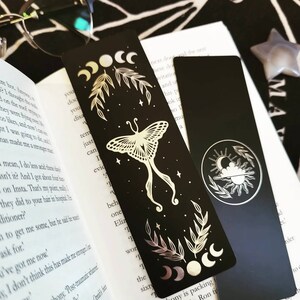 Luna Moth Silver Foiled Bookmark | Illustrated | Celestial | Space ...