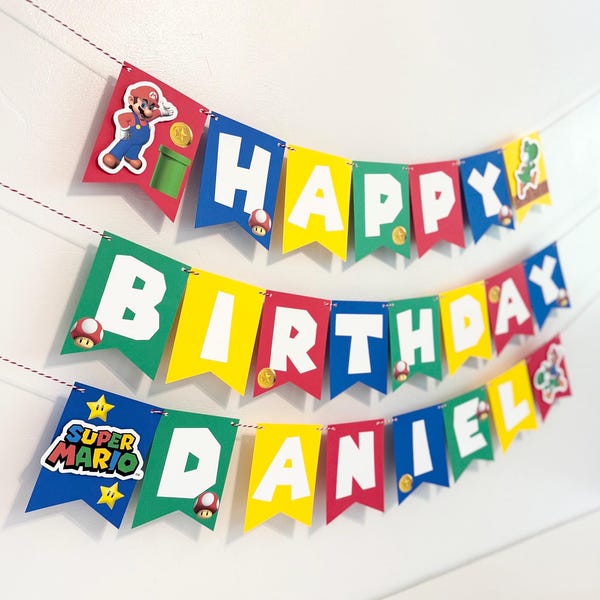 Mario Kart Banner - Etsy