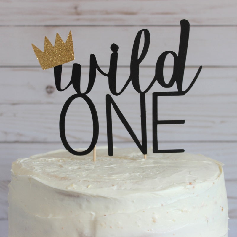 Gold Wild One Cake Topper - Etsy