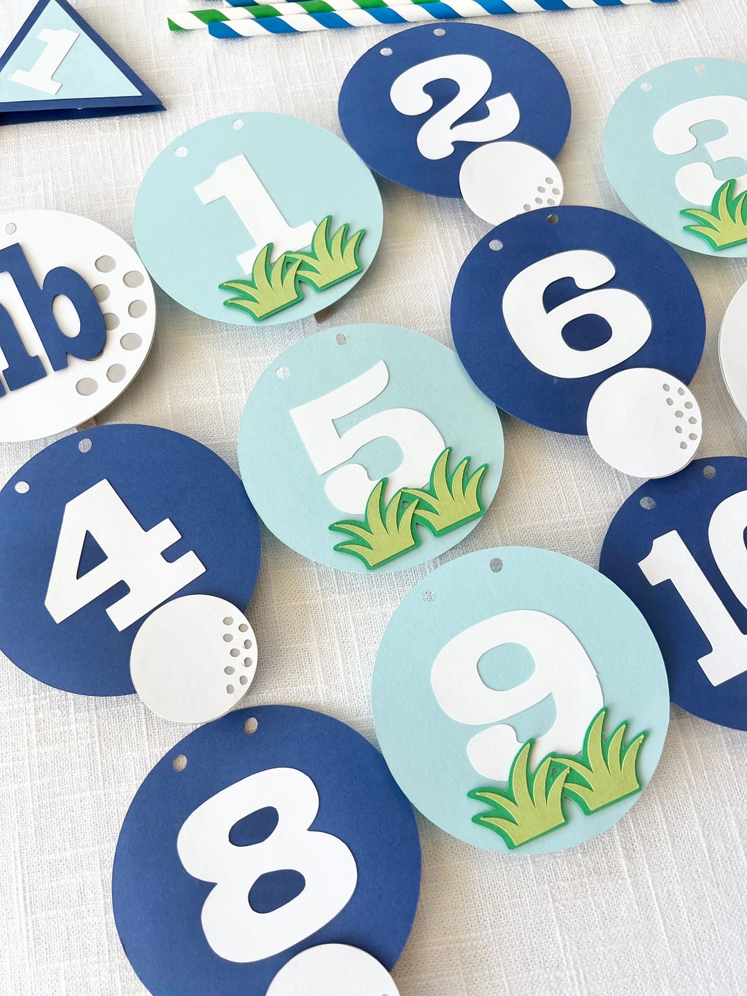 Golf Birthday Banner, First Year Photo Banner, Birthday Decorations ...