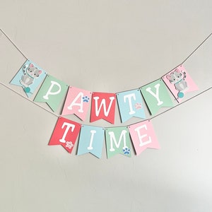 Kitty Cat Birthday Banner, Kids Party Decorations, Kitten Lover, Girl ...