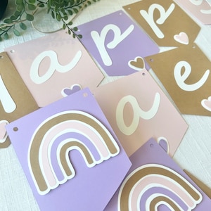 Boho Rainbow Happy Birthday Banner Birthday Decorations Party - Etsy