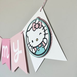 Hello Kitty Birthday Banner, Kids Party Decorations, Cat Party Decorations - Etsy