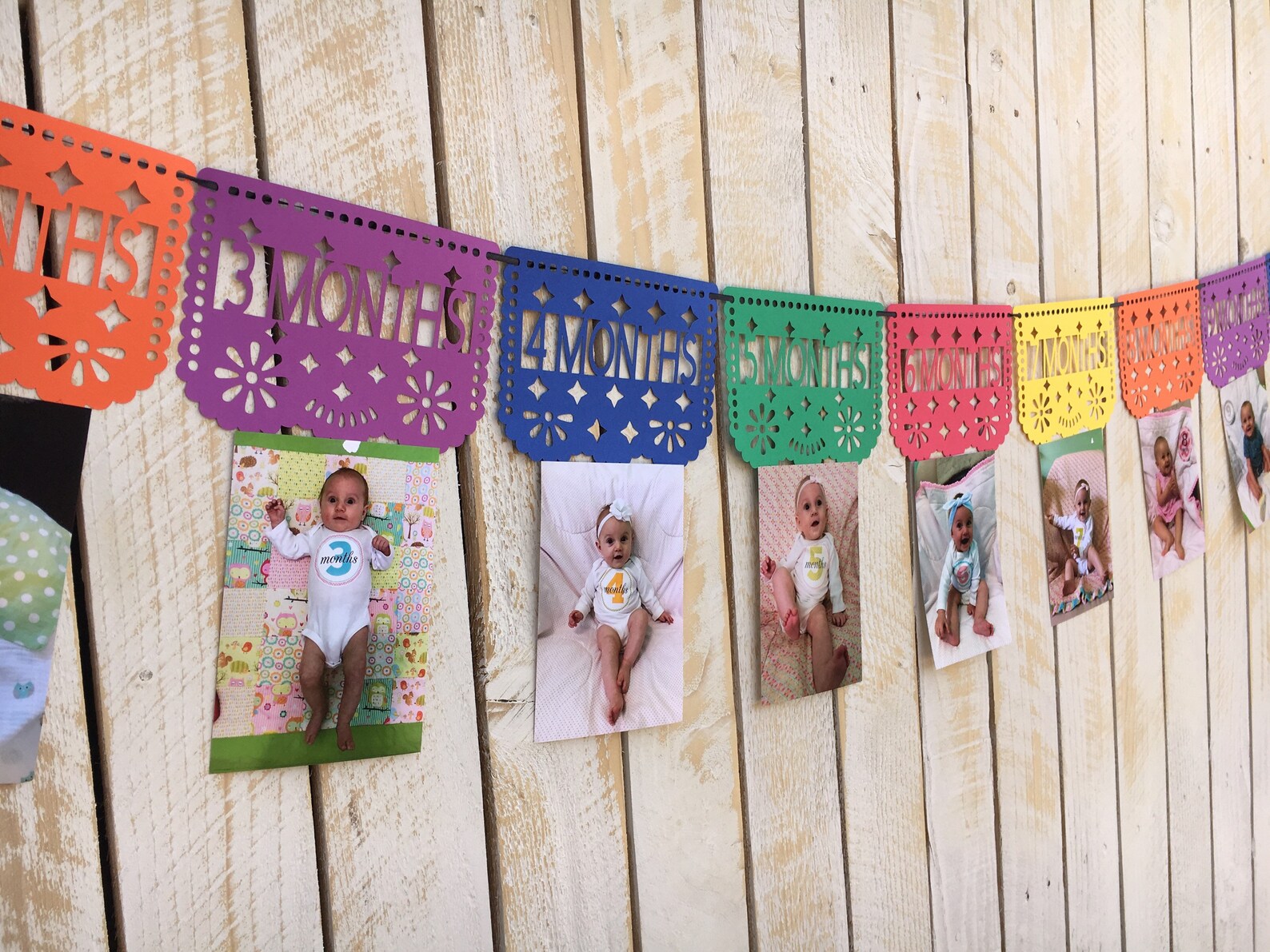Papel Picado First Year Photo Banner for First Birthday | Etsy