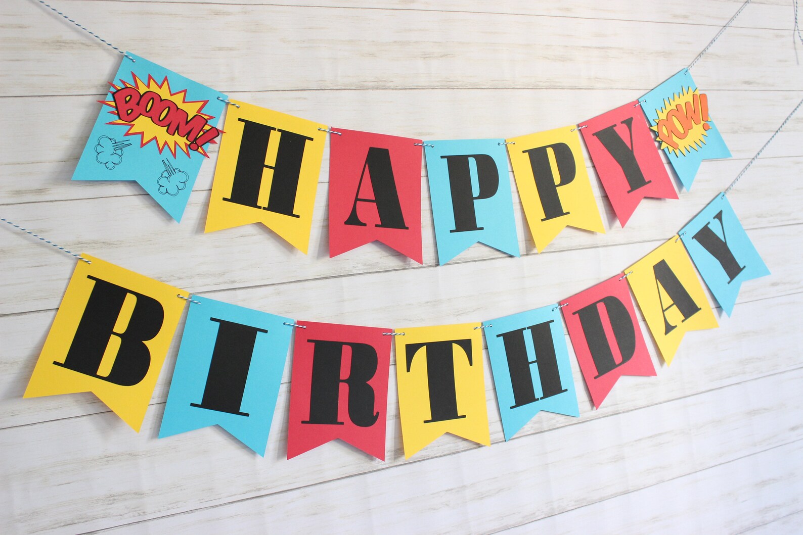 Super Hero Birthday Banner First Birthday Banners Comic Book | Etsy