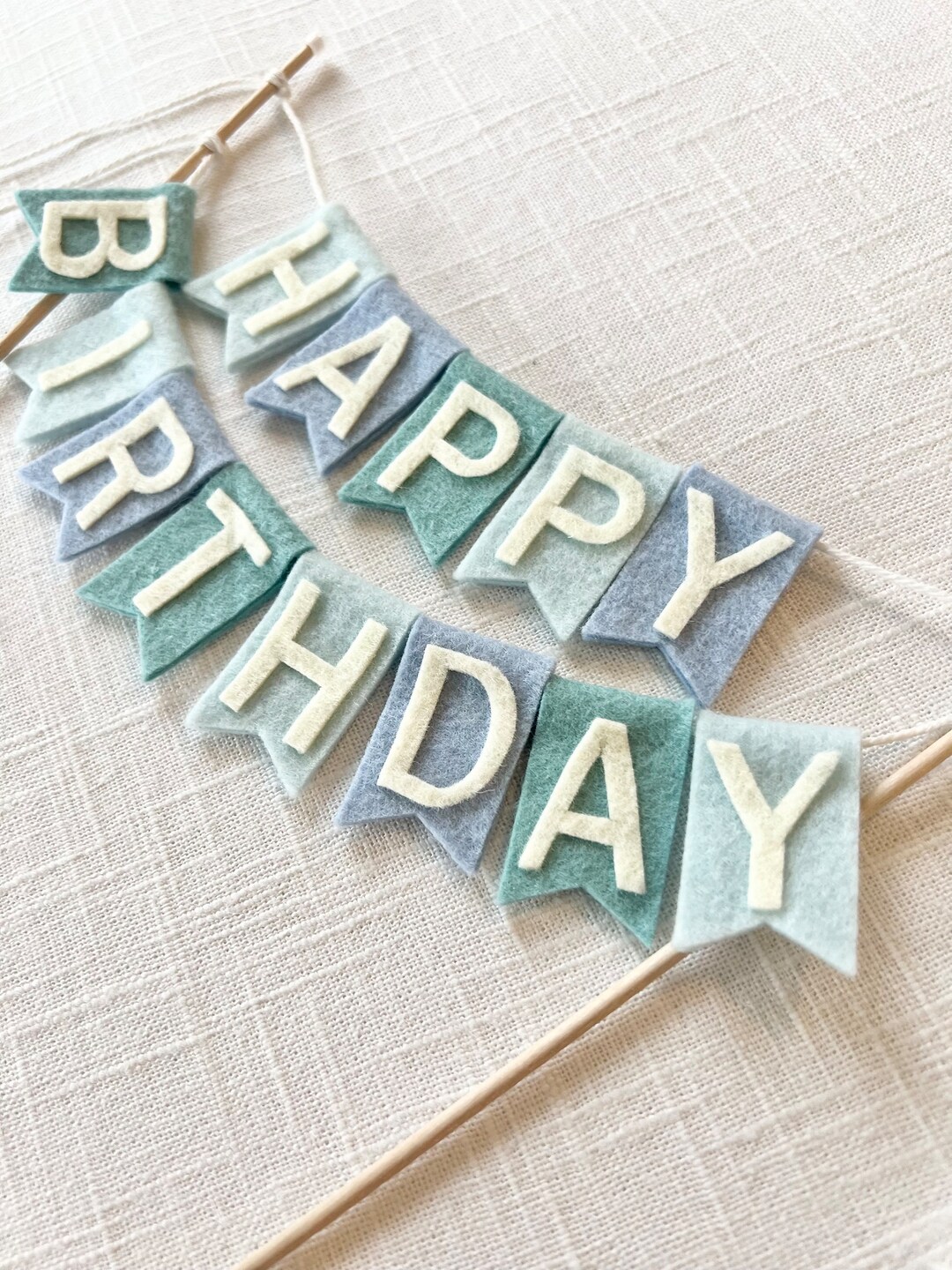 Felt Birthday Cake Topper, Kids Party Decorations, Custom Colors - Etsy