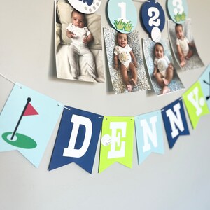Golf Name Birthday Banner Party Decor Boy Birthday First Birthday ...
