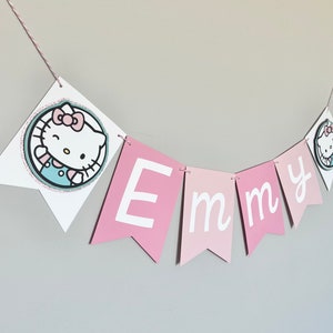 Hello Kitty Birthday Banner, Kids Party Decorations, Cat Party Decorations - Etsy