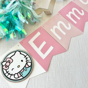 Hello Kitty Birthday Banner, Kids Party Decorations, Cat Party Decorations - Etsy