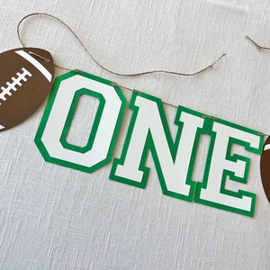 Football First Down Birthday Banner, Kids First Birthday, Football ...