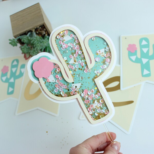 Llama and Cactus Cake Topper - Etsy