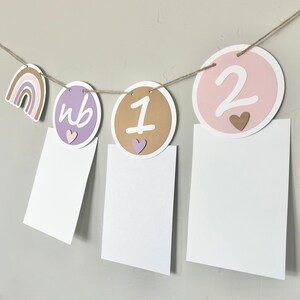 Boho Rainbow Birthday Banner, Monthly Photos for First Birthday, Kids ...
