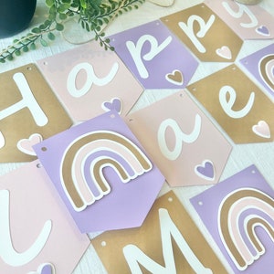 Boho Rainbow Happy Birthday Banner Birthday Decorations Party - Etsy