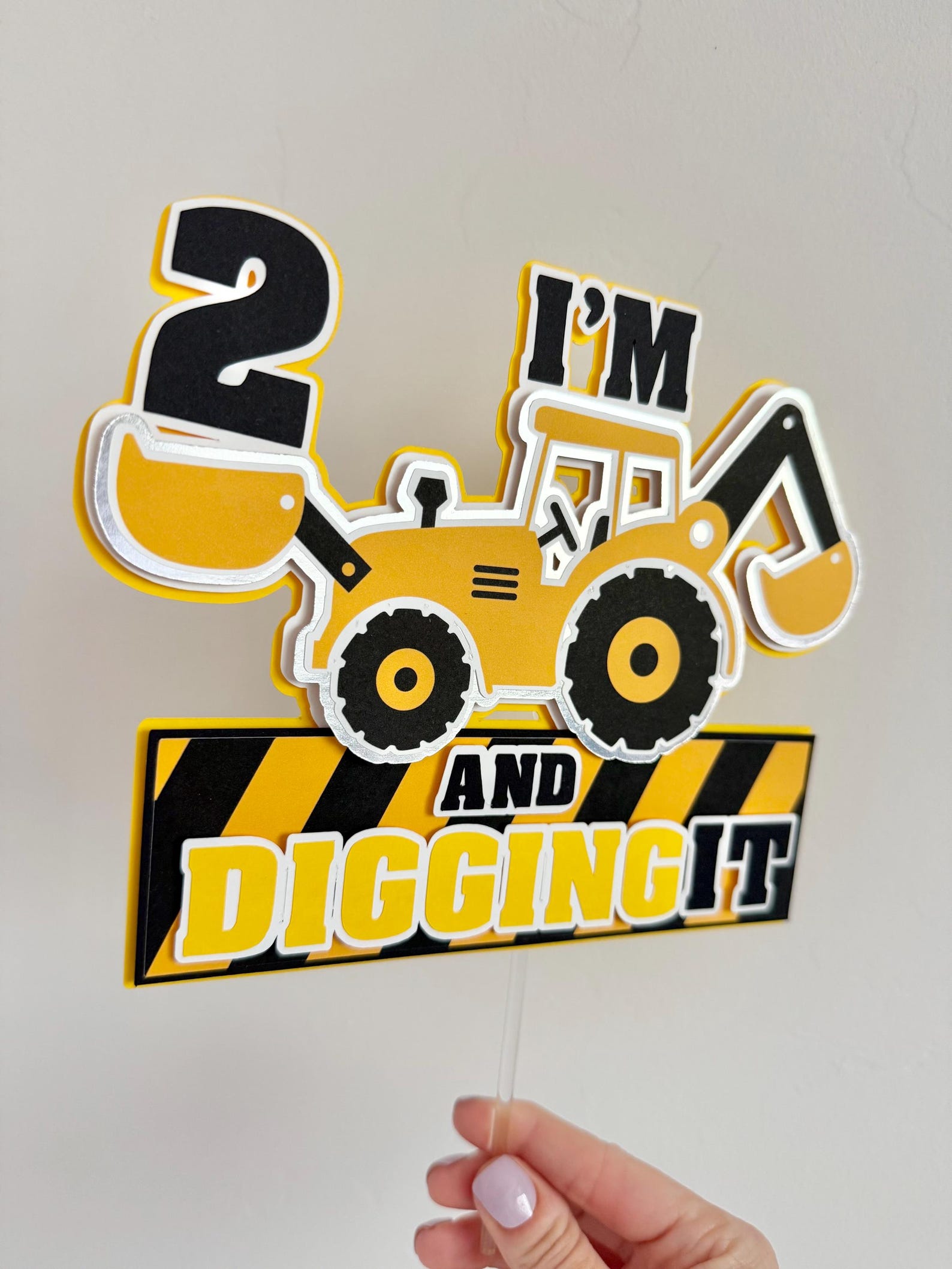 Construction Cake Topper, Truck Birthday Party Decorations, Tractor ...