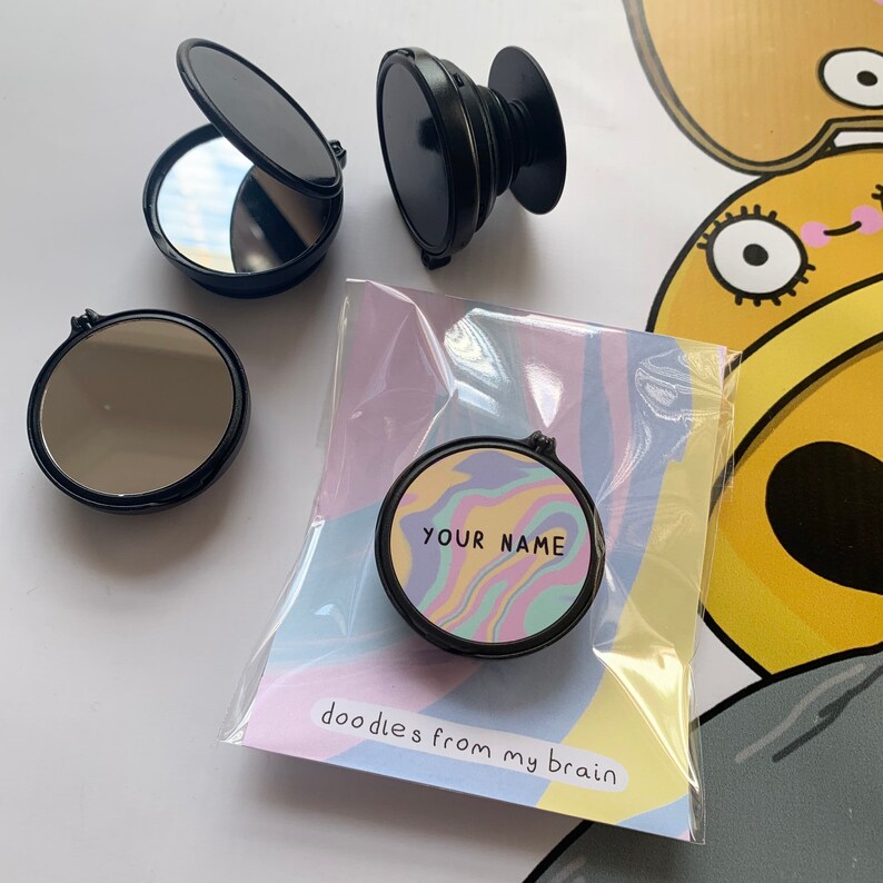 Mirror Personalised Custom Pop Socket style Phone Socket | Etsy