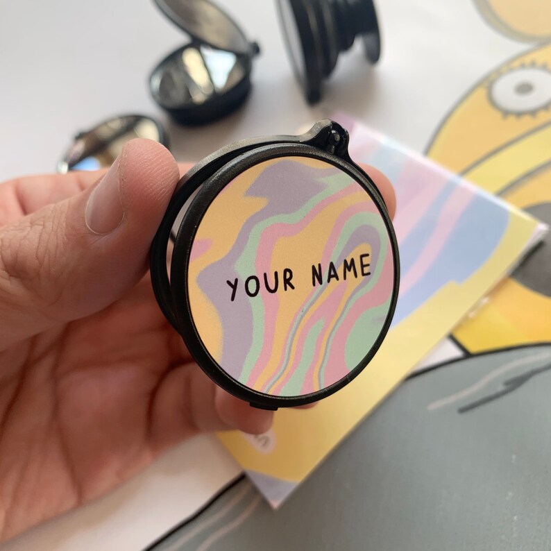 Mirror Personalised Custom Pop Socket style Phone Socket | Etsy
