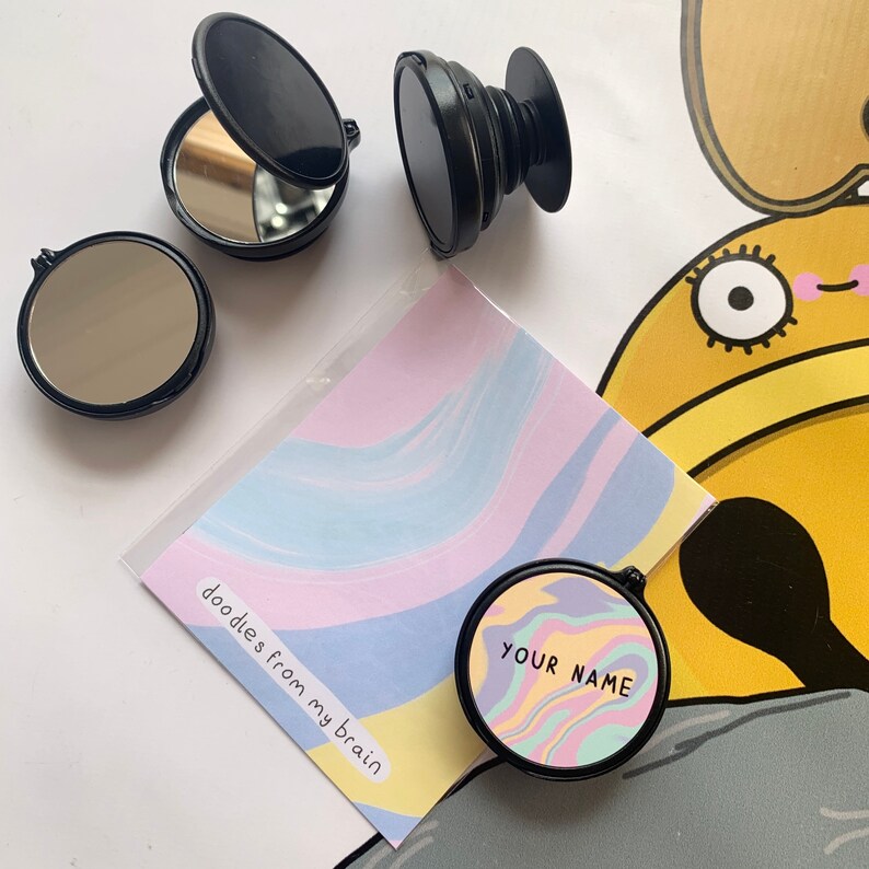 Mirror Personalised Custom Pop Socket style Phone Socket | Etsy