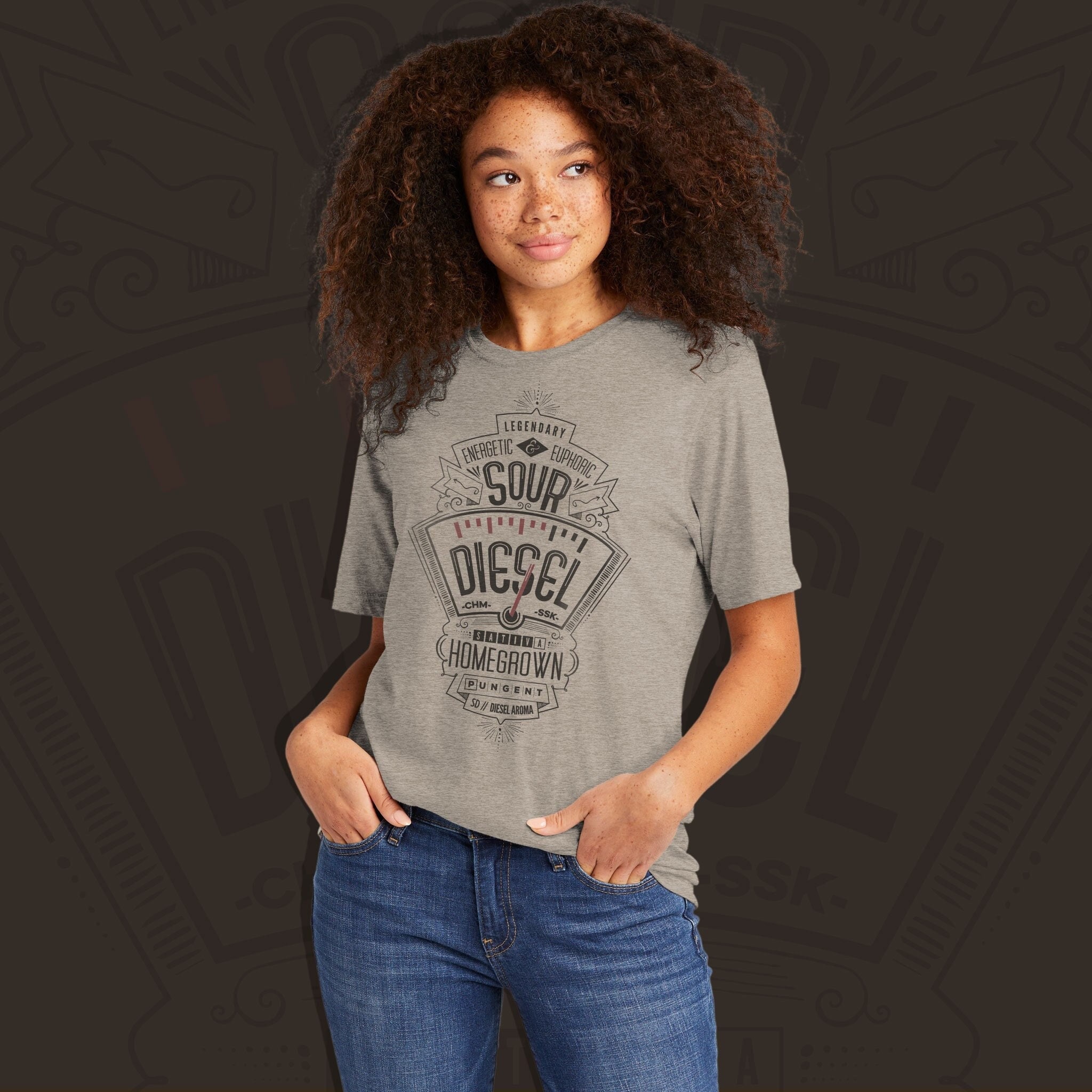 Sour Diesel Cannabis Marijuana Subtle Weed Strain Art Shirt, Vintage ...