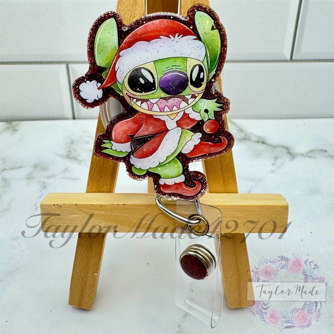 Blue Alien Elf Badge Reel Christmas Blue Alien ID Holder - Etsy