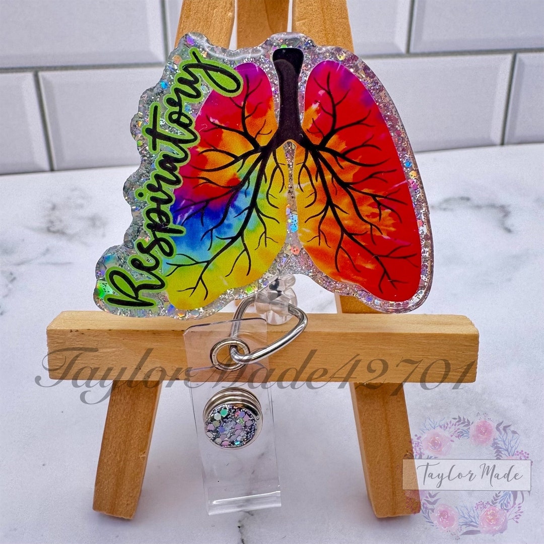 Respiratory Tie Dye Lungs Retractable Badge Reel Respiratory - Etsy