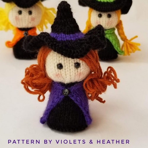 KNITTING PATTERN for Little Knit Witch Doll Halloween - Etsy