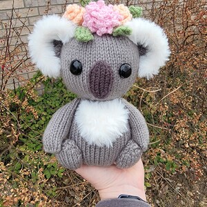 KNITTING PATTERN for Cute Koala. Knit in the Round Pattern. Cute Knit ...