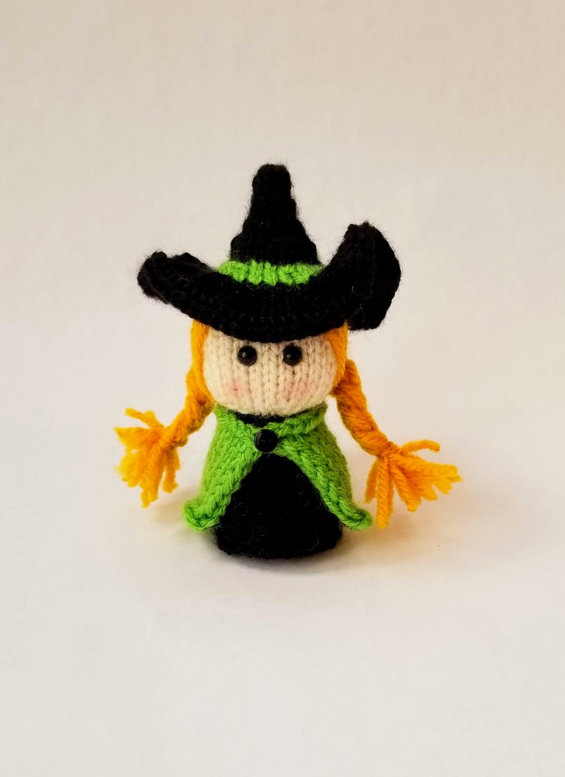 KNITTING PATTERN for Little Knit Witch Doll, Halloween Patterns ...