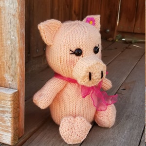 KNITTING PATTERN for Little Knit Pig, Instant PDF Pattern Download ...