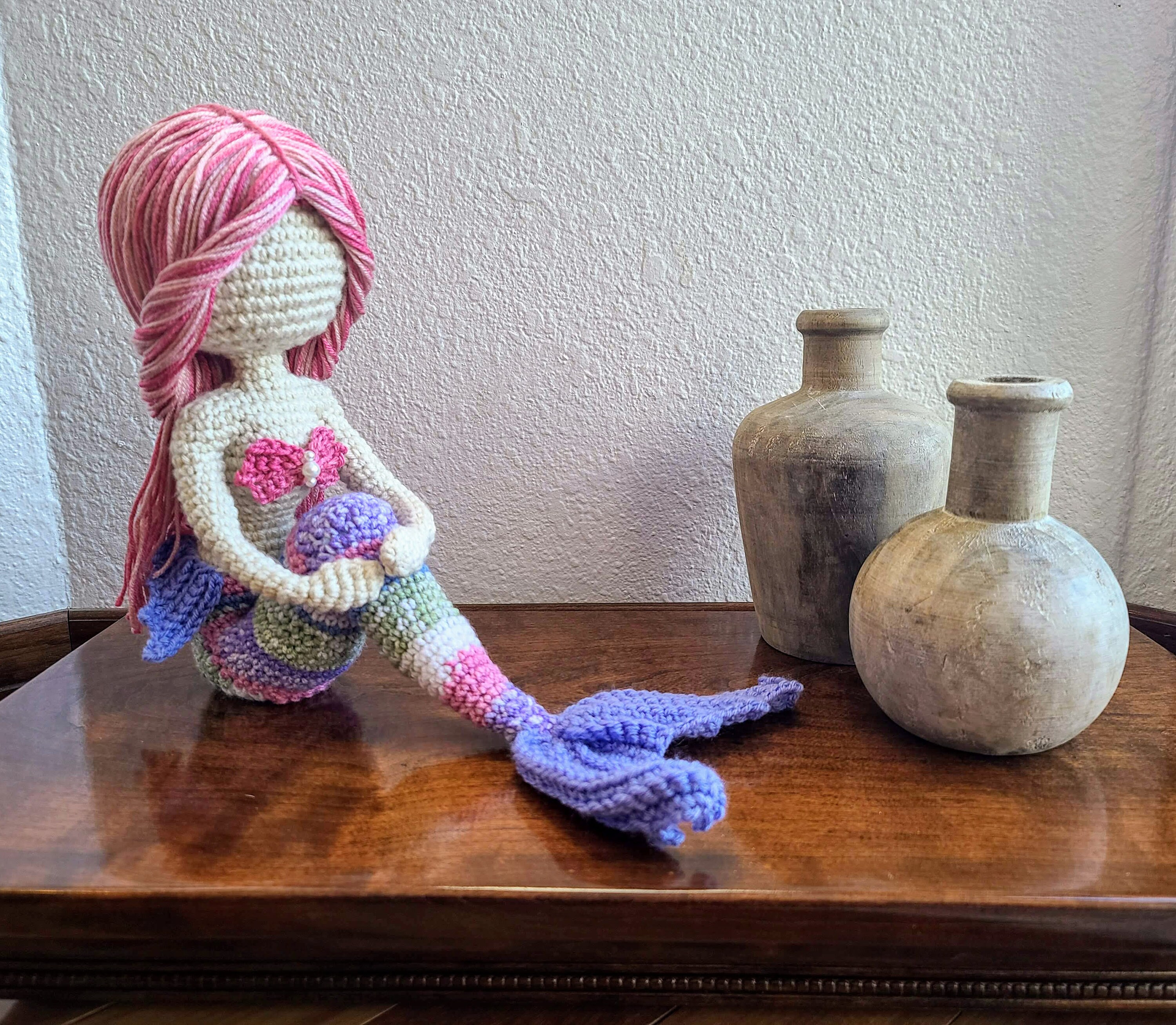 Blue Mermaid Amigurumi Mermaid Pattern North Atlantic Mermaid Crochet ...