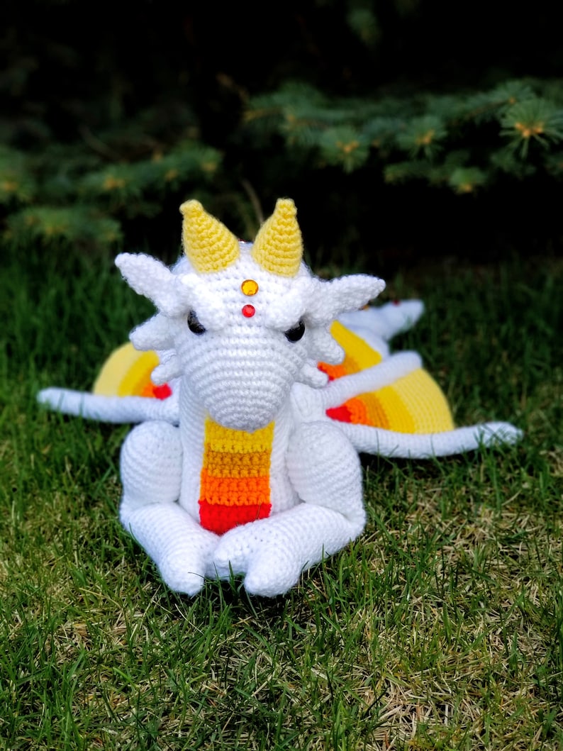 CROCHET PATTERN for Fire Wing Dragon / Crochet Dragon Pattern. - Etsy ...