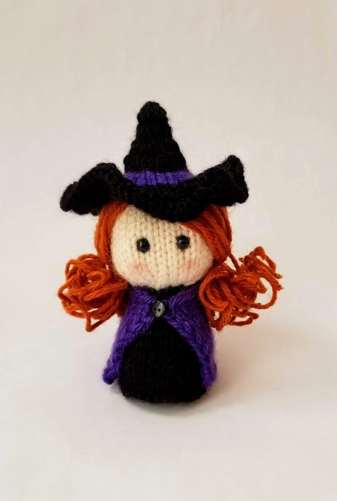 KNITTING PATTERN for Little Knit Witch Doll, Halloween Patterns ...