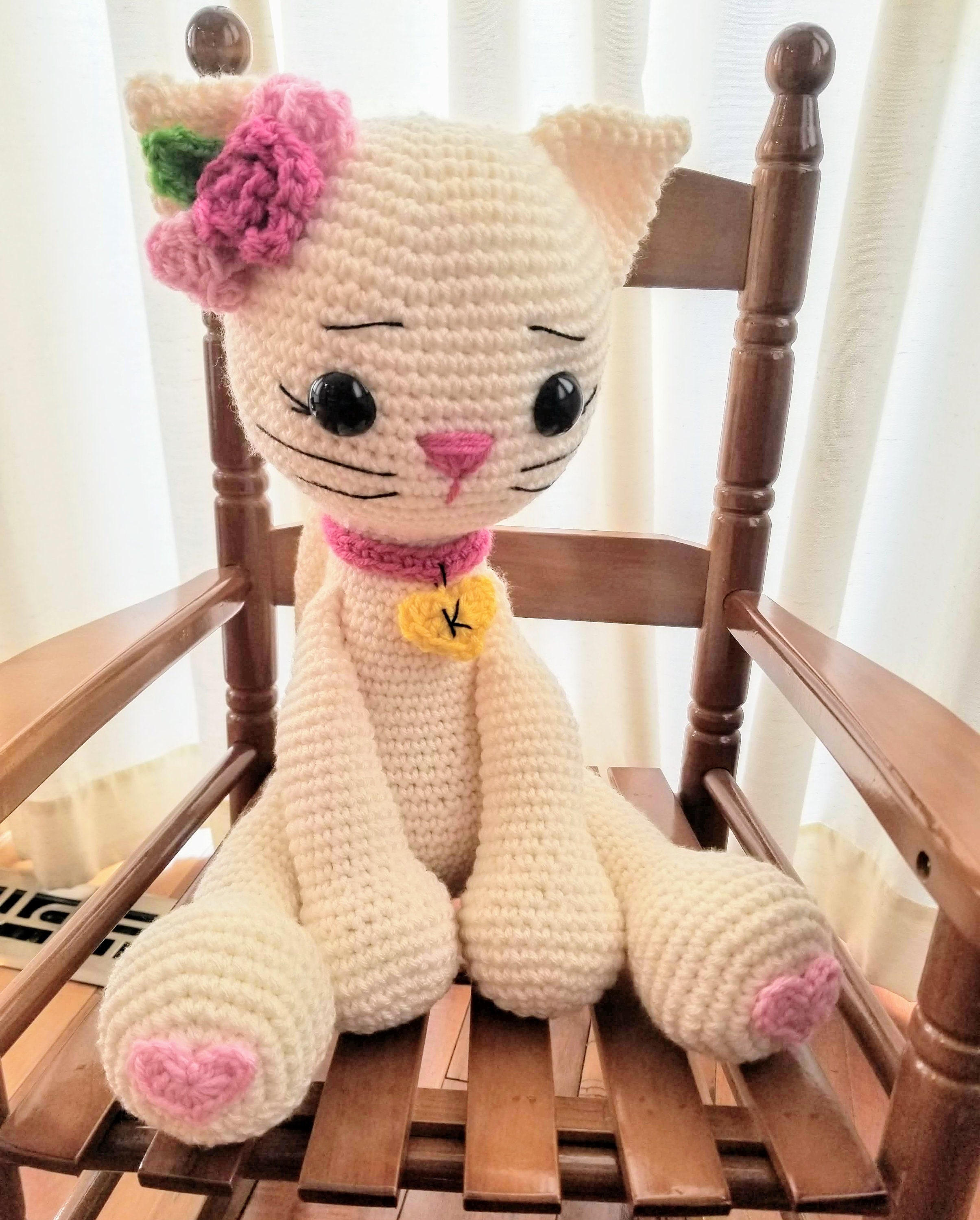 CROCHET PATTERN for Kitty With a Collar, Cat in a Collar Crochet ...