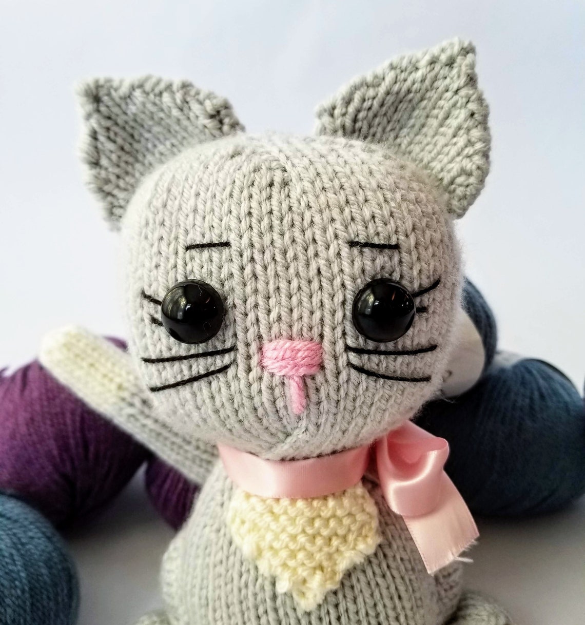 KNITTING PATTERN for Sitting Pretty Knit Kitten Knit | Etsy