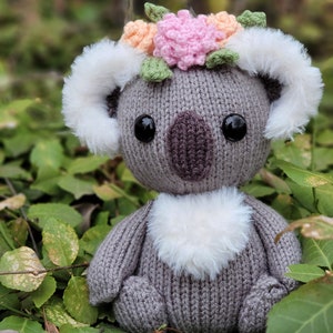 KNITTING PATTERN for Cute Koala. Knit in the Round Pattern. Cute Knit ...