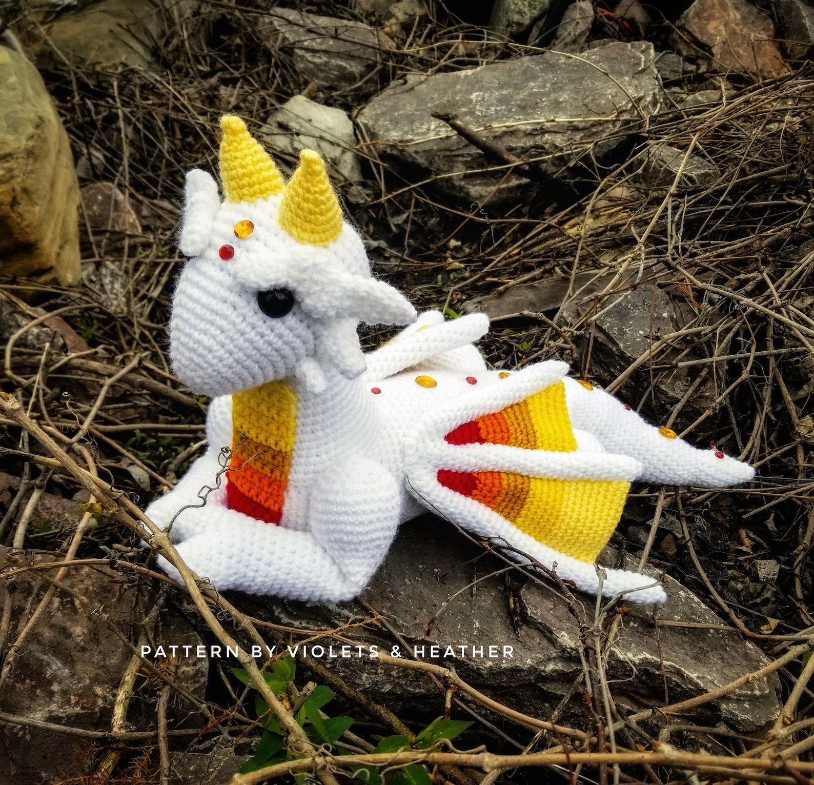 CROCHET PATTERN for Fire Wing Dragon / Crochet Dragon Pattern. - Etsy