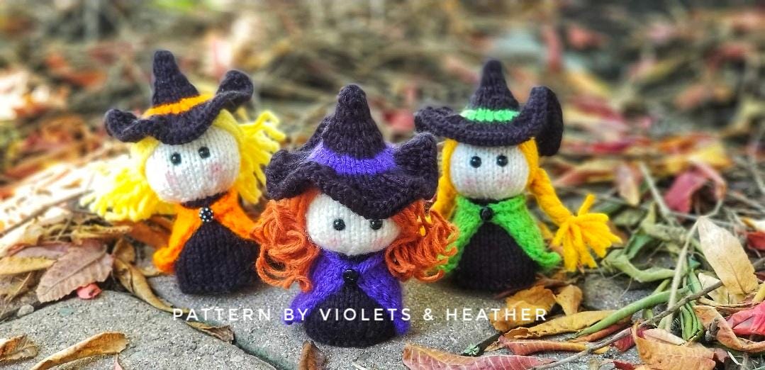 Witch Dolls For Halloween Halloween Ghost Crochet U2013 Fall Decor ...